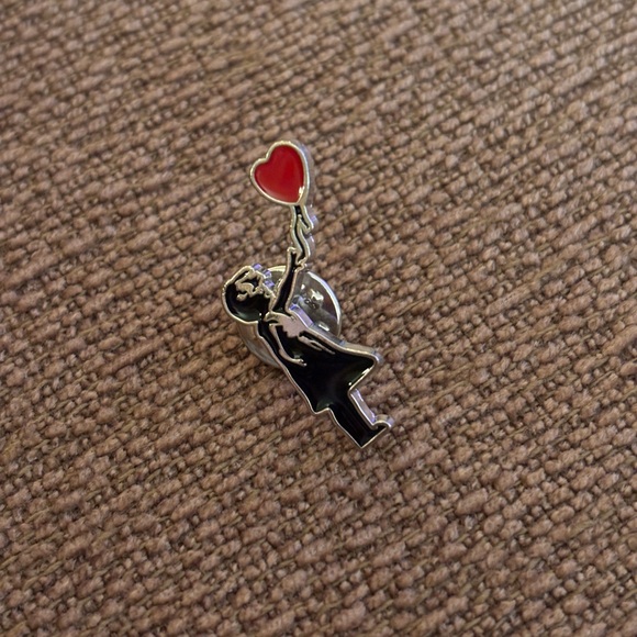 Jewelry | Silver And Red Heart Balloon Brooch | Poshmark